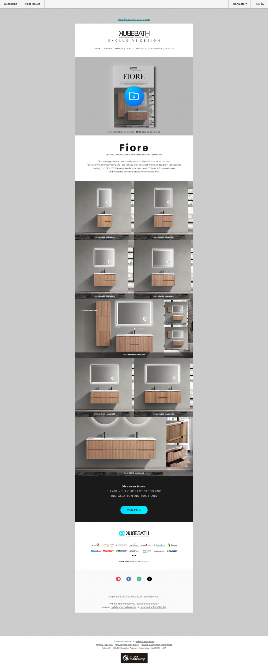 KubeBath - New Fiore Vanity Collection – Now Available! - KUBEBATH